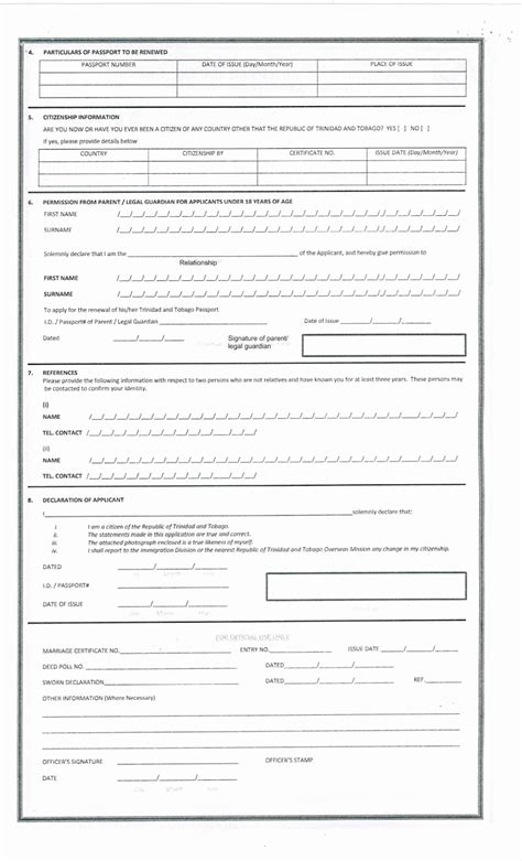 How To Renew Trinidad And Tobago Passport Passport Printable Form 2021