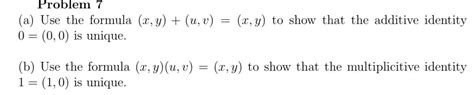 Solved A Use The Formula X Y U V X Y To Show That