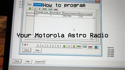 Tutorial How To Program Your Motorola Xts Or Astro Portable Radio