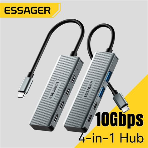 Essager Aluminum Alloy In Hub Type C Interface Usb Support Gbps Transmission Speed Otg