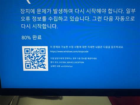 컴퓨터 블루 스크린이 뜹니다 지식in