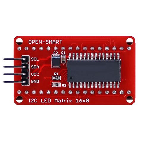 0 8 Inch 16x8 I2c Led Dot Matrix Display Ubuy India