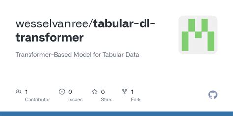 Github Wesselvanreetabular Dl Transformer Transformer Based Model