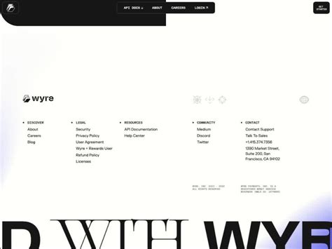 Minimalistic Interactive Footer Design