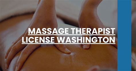 Massage Therapist License Washington Mblex 101