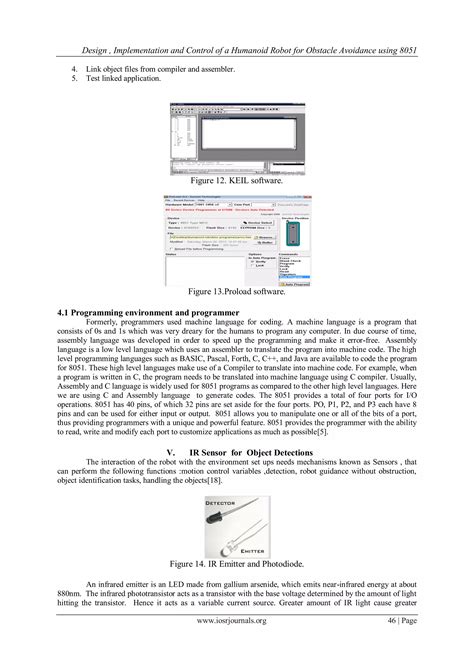Design Implementation And Control Of A Humanoid Robot For Obstacle