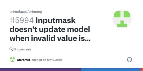 Inputmask Doesn T Update Model When Invalid Value Is Cleared Issue 5994 Primefaces Primeng