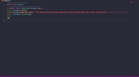Java Features Only Available With Source Level 22 And Above In Vs Code