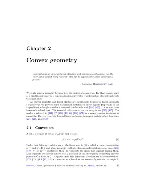 Convex Geometry