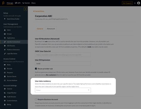 Controlling Data Residencies For User Data Storage Authress