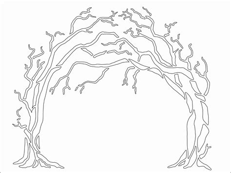 Tree Arch 6 X 8 Majemask Stencil The Image Is Of Two Trees Combined