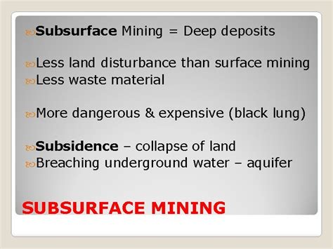 Mining And Environmental Impacts Mining Methods Surface Mining