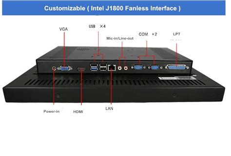 15 인치 일체형 벽걸이 형 산업용 패널 Pc 전면 패널 저항성 터치 스크린 Pc 데스크탑