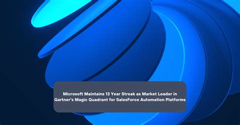 Microsoft Market Leader Gartner Magic Quadrant For Sales Force Automation Platforms Telefónica