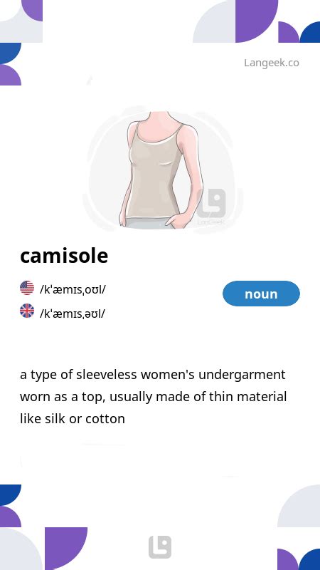 Definition And Meaning Of Camisole Langeek