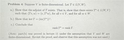 solved problem 4 suppose v ﻿is finite dimensional let