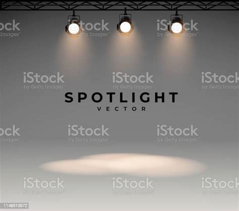 밝은 흰색 빛 빛나는 무대 벡터 세트와 스포트 라이트 조명 효과 폼 프로젝터 스튜디오 조명 Eps 10에 대 한 프로젝터의 그림