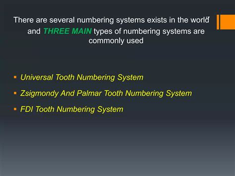 Tooth Numbering System Pptx