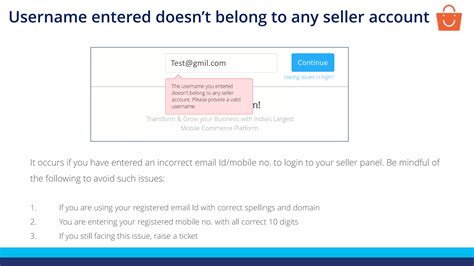 invalid username ppt