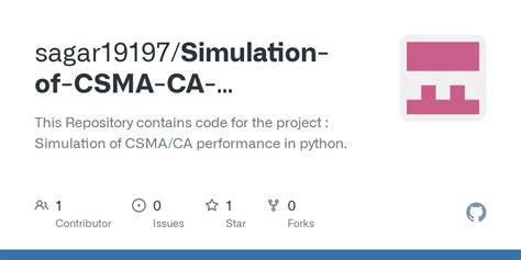 Github Sagar19197simulation Of Csma Ca Performance In Python This Repository Contains Code