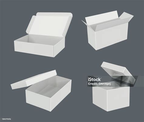 사실적인 상자를 엽니다 패키지 템플릿 골판지 빈 컨테이너 괜찮은 벡터 빈 모형 열다에 대한 스톡 벡터 아트 및 기타 이미지 열다 0명 3차원 형태 Istock