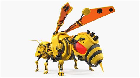 Robot Bee Yellow Rigged 3d Model 79 Max Free3d