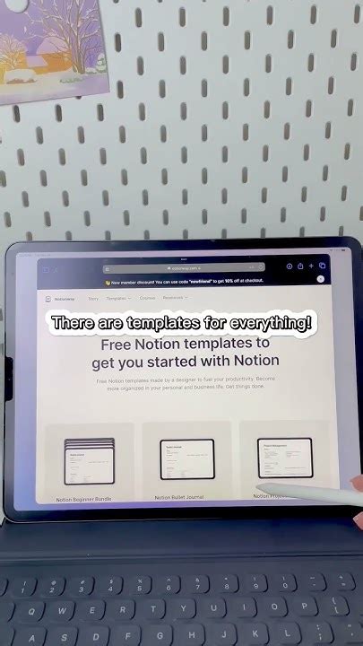 Notion Notionapp Notiontemplate Productivity Ipad Notiontemplates