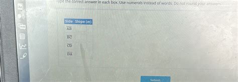 solved type the correct answer in each box use numerals instead of