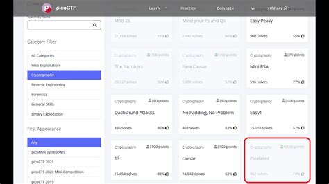 Tutorial Picoctf 2021 54 Kategori Cryptography Pixelated Youtube
