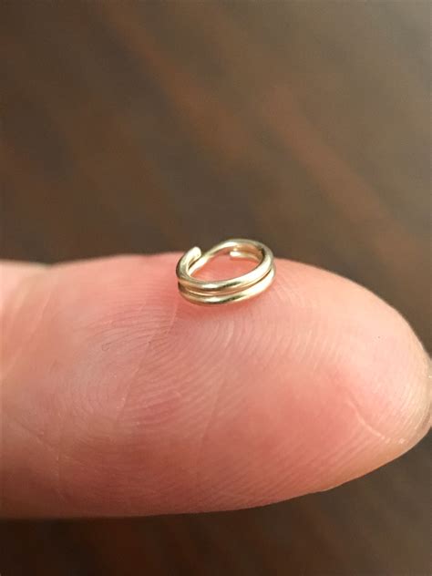 14k Solid Yellow Gold Split Ring Jewelry Making Components Etsy