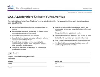 CCNA Exploration Network Fundamentals PDF Computer Networking Computing