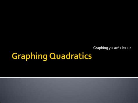 Graphing Quadratic Equations PPTX Physics Science