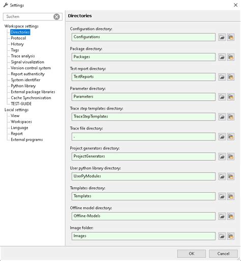 Settings Tracecheck 20261 Help
