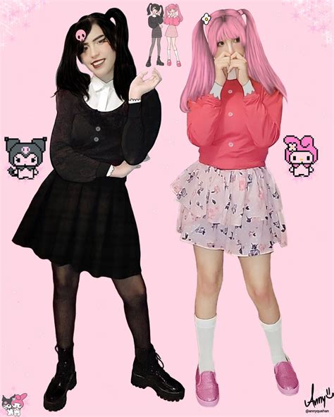 My Melody And Kuromi Cosplay Trajes De Halloween Gatito