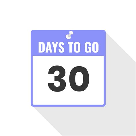 30 Days Left Countdown Sales Icon 30 Days Left To Go Promotional Banner 12930955 Vector Art At
