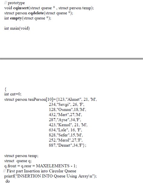 Solved 1following Programa Creates A Circular Queue Using
