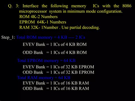 Interfacing memory with 8086 microprocessor | PPTX | Data Storage and Warehousing | Computing