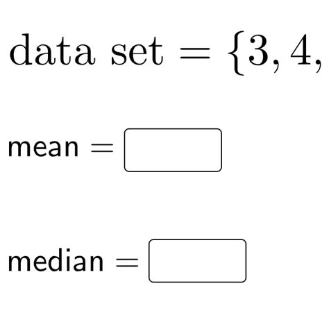 Mean Median Mode Formulas