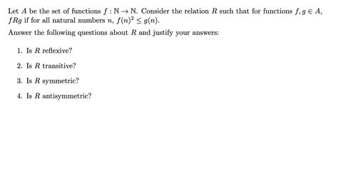 solved let a be the set of functions f n→n consider the