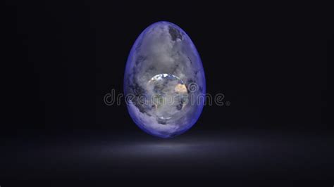 Planet Earth Inside An Egg Shaped Cloud Texture The Concept Of The Interaction Of Peace And