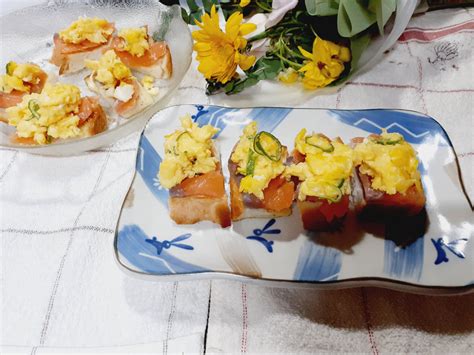 훈제연어 스크램블에그