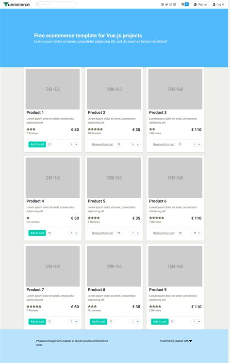 5 Best Ecommerce Templates For Vue
