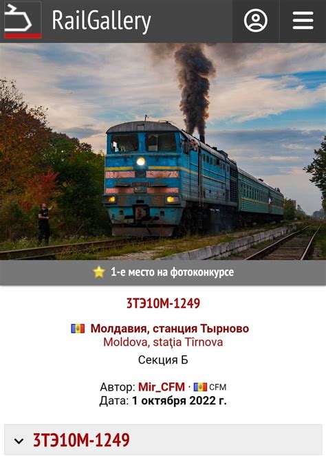 Школьник из Молдовы занял I место в международном конкурсе фотографий поездов Locals