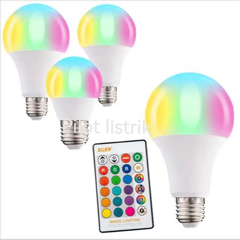 Jual Lampu Bohlam W Led Rgb Berubah Warna Warni Remote Control Original Lampu Hias Warna Warni