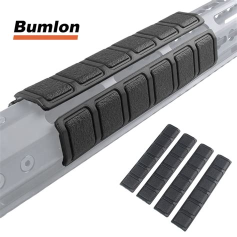 4pcs Set Tactical Keymod Rubber Soft Rail Cover Keymod Rail Panels Type B For Hunting Airsoft