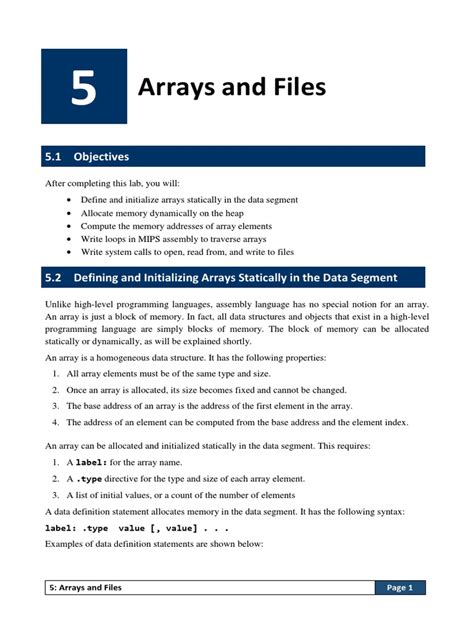 Computer Architecture Lab 05 Pdf Array Data Structure String Computer Science