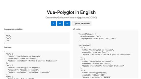 Basic Translation Plugin For Vuejs