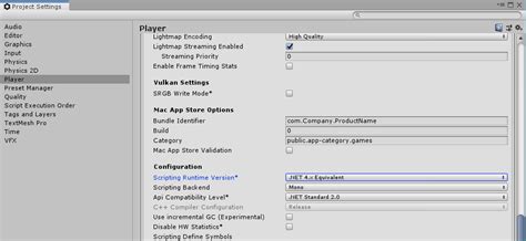 Project Setting Unity
