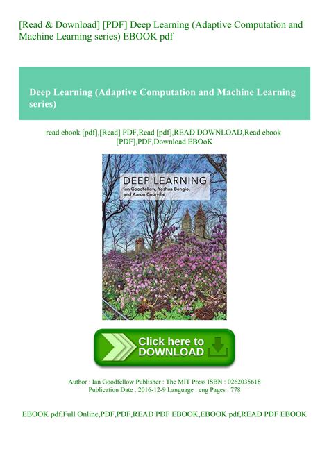 [read and download] [pdf] deep learning adaptive computation and machine