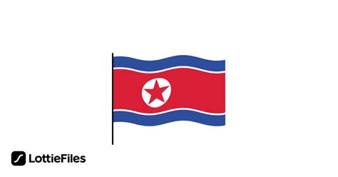 Free North Korea Flag Lottie Json Animation Animation By Weblodge